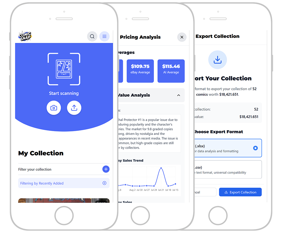 ComicSnap | AI Comic Book Grading & Pricing Tool